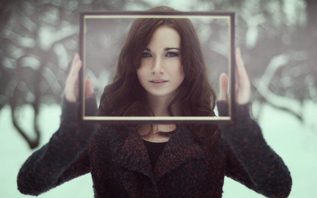 Framed Beauty: A Model's Enchanting Portrait