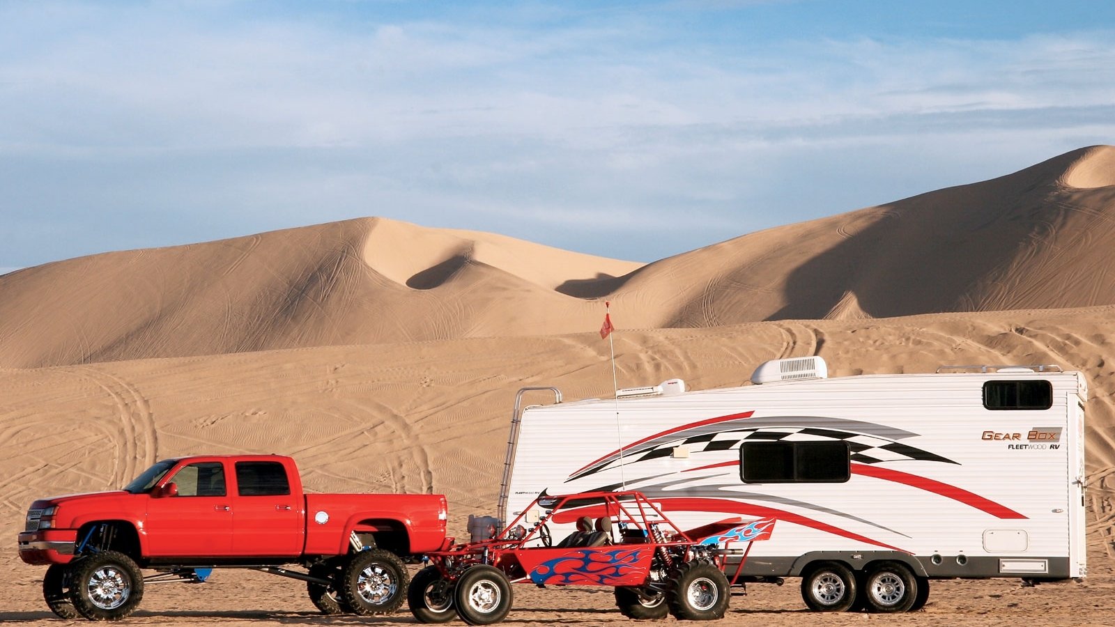Adventure Awaits: Chevrolet Vehicle with Off-Road Trailer