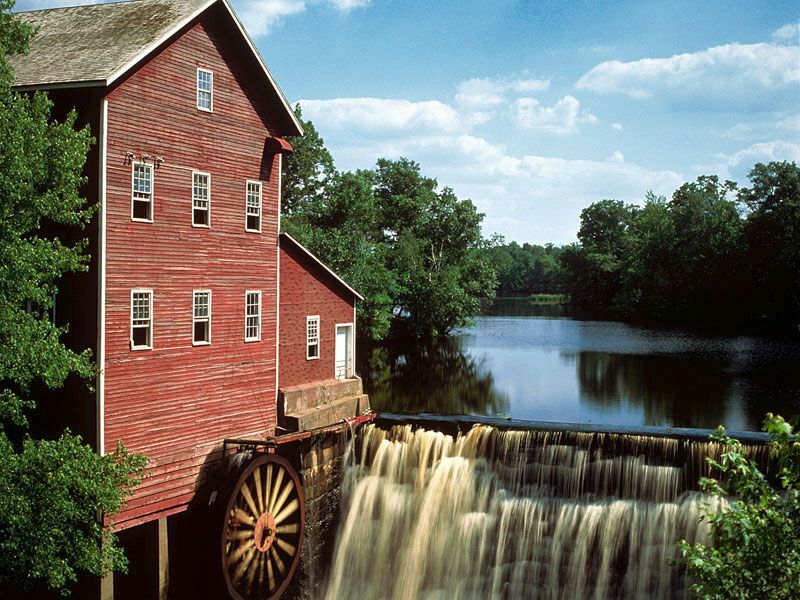 Download Man Made Watermill Image