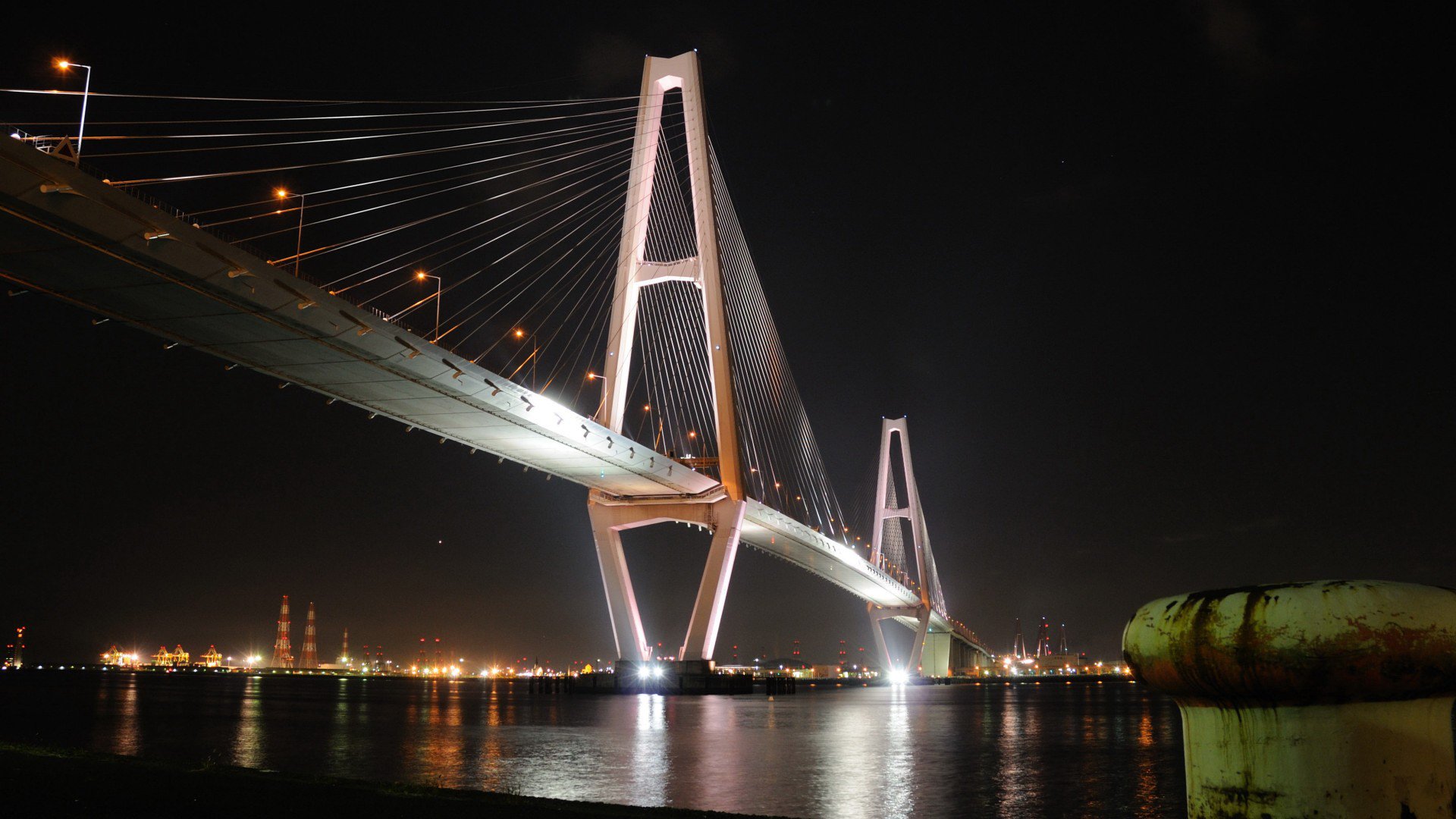 Stunning Man-Made Bridge Illuminated at Night