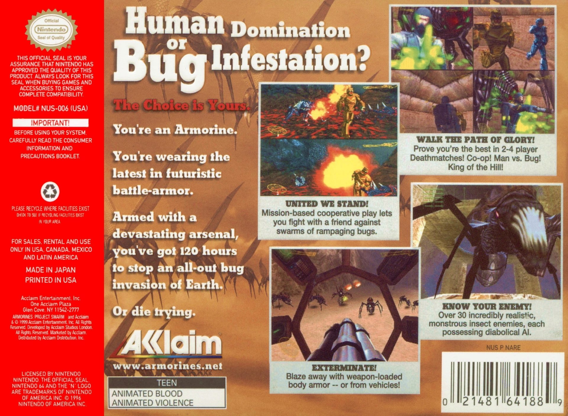 Armorines: Project S.W.A.R.M. Video Game Box Art - ID: 26963 - Image Abyss