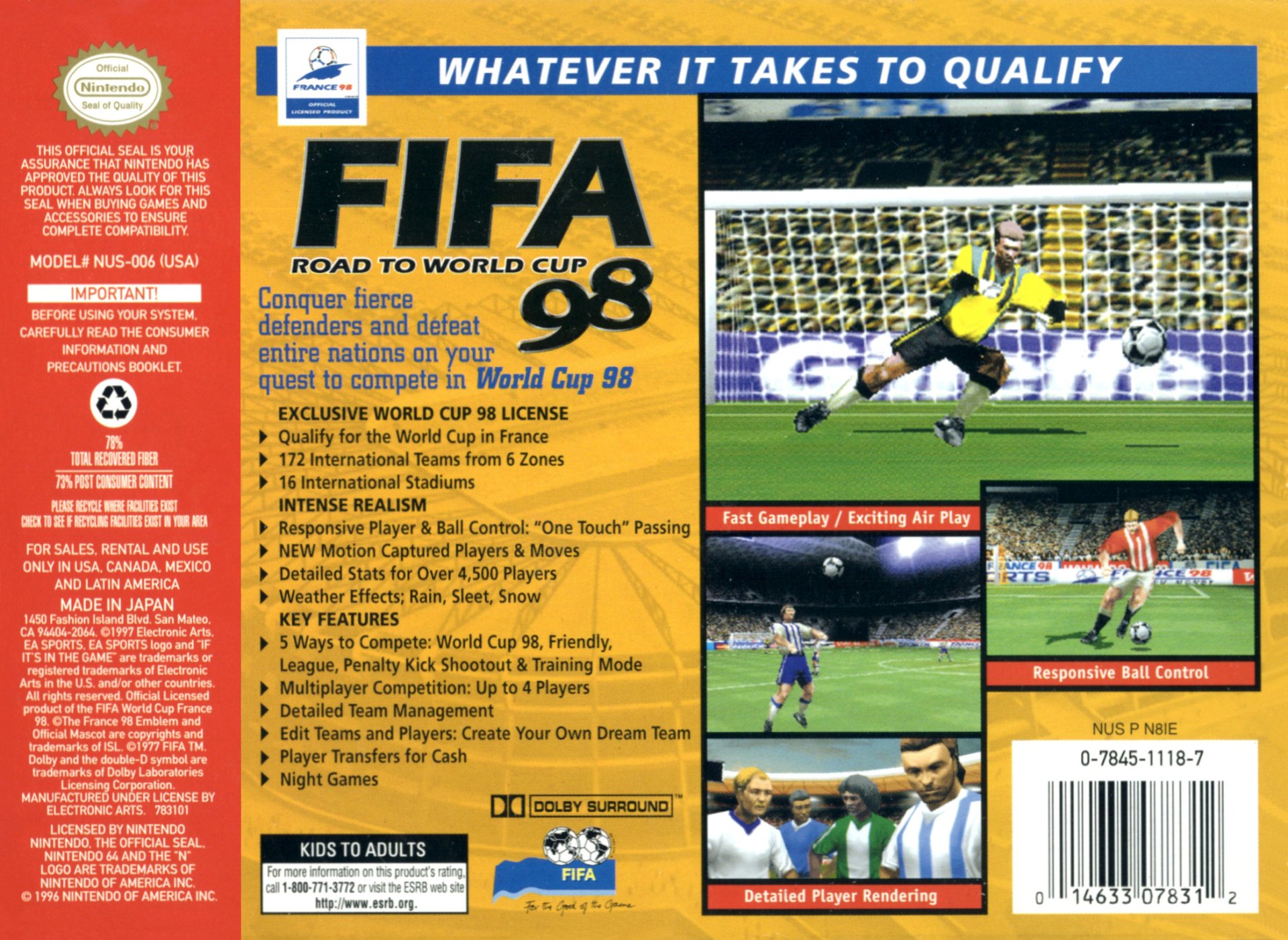 Download Video Game FIFA: Road To World Cup 98 Image