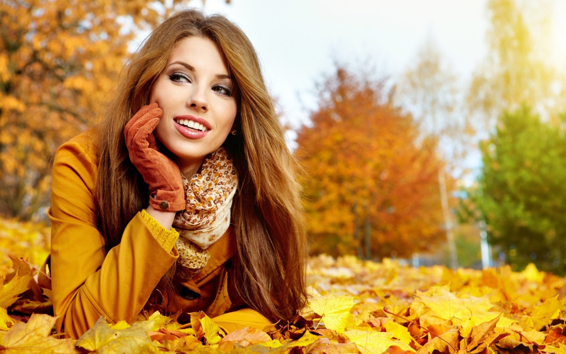 Autumn Glow: A Woman’s Warm and Reflective Mood