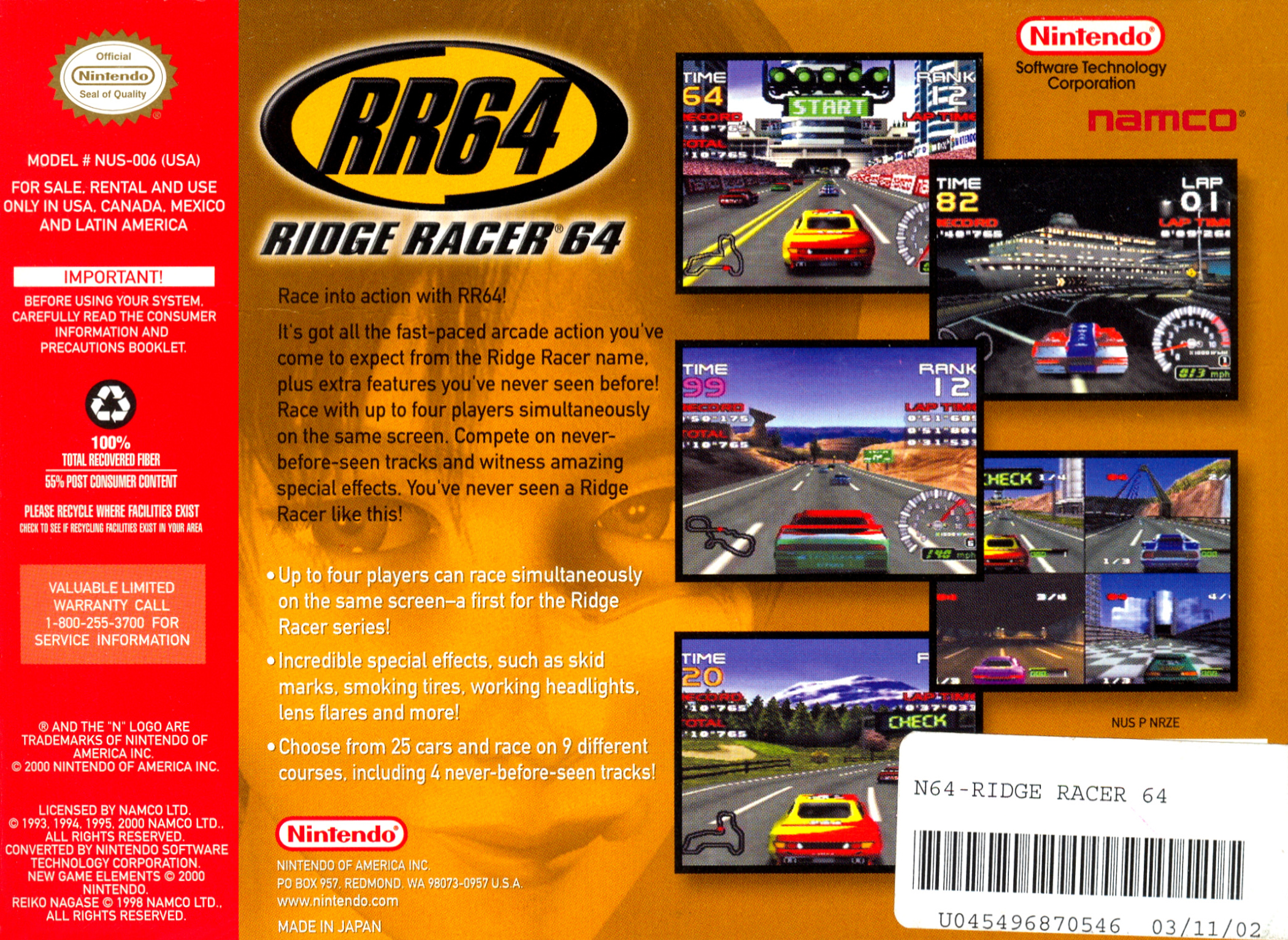 RR64 Ridge Racer 64 Picture - Image Abyss