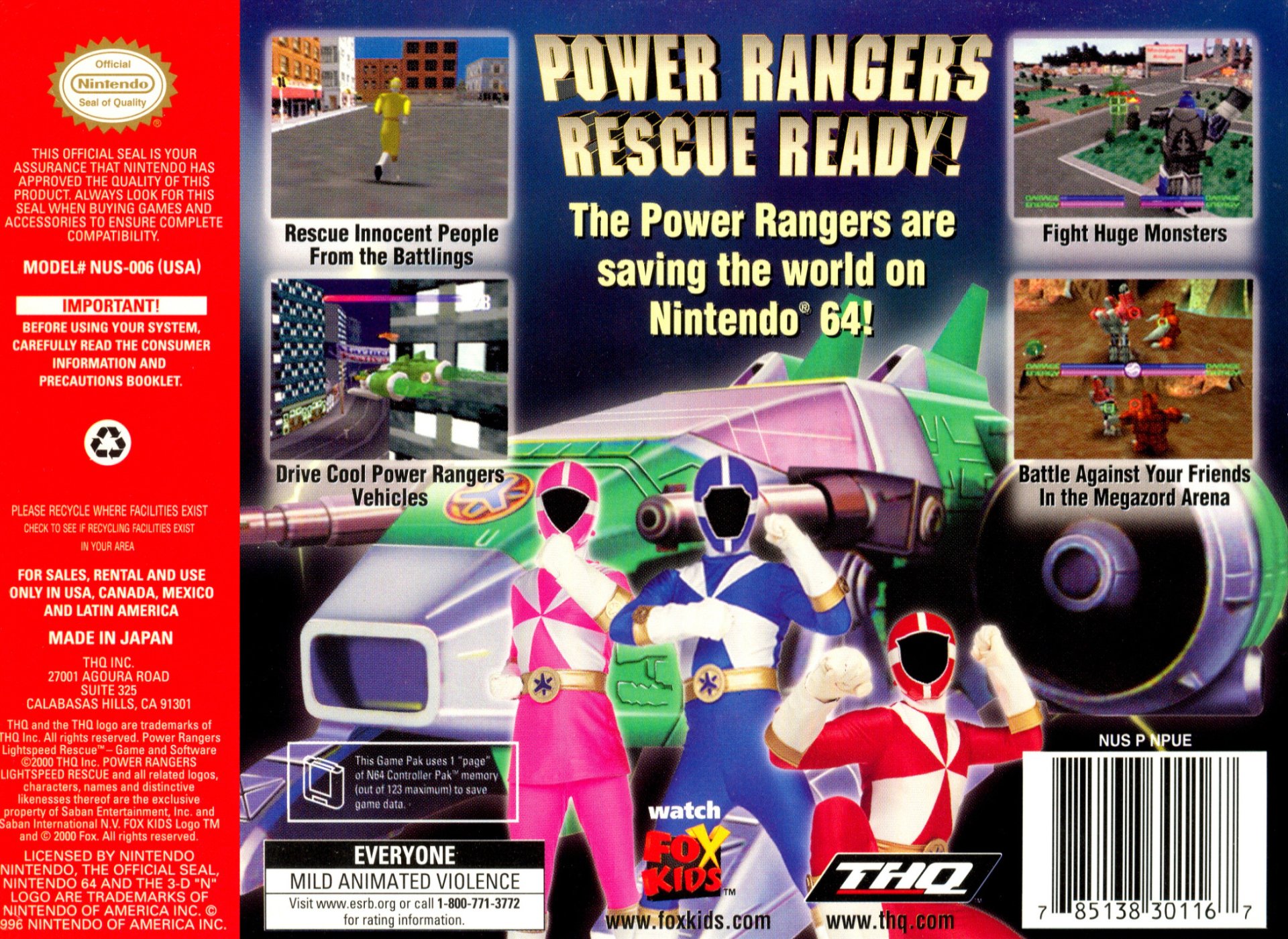 Download Video Game Power Rangers: Lightspeed Rescue Image