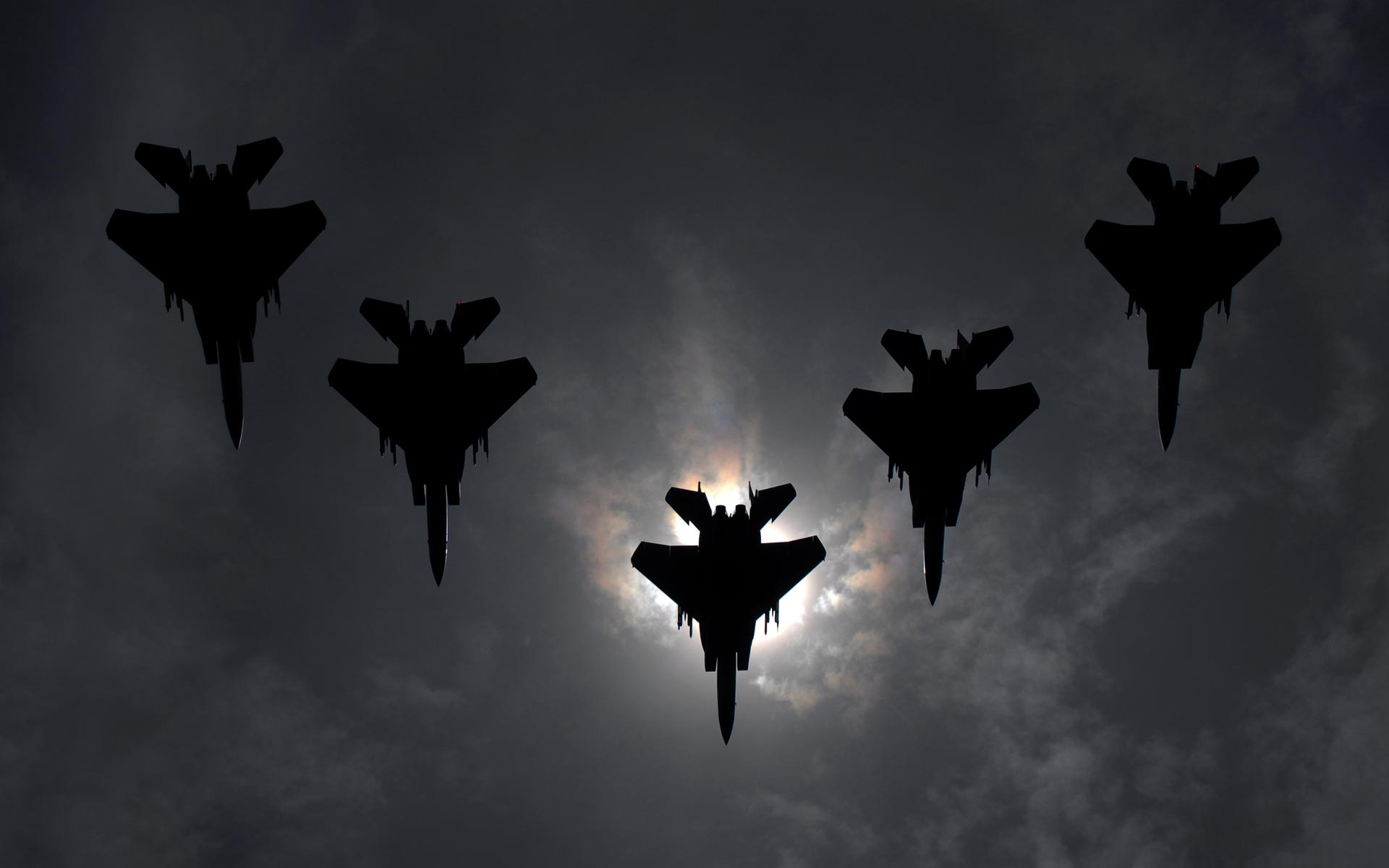 Military Jet Fighters in Formation
