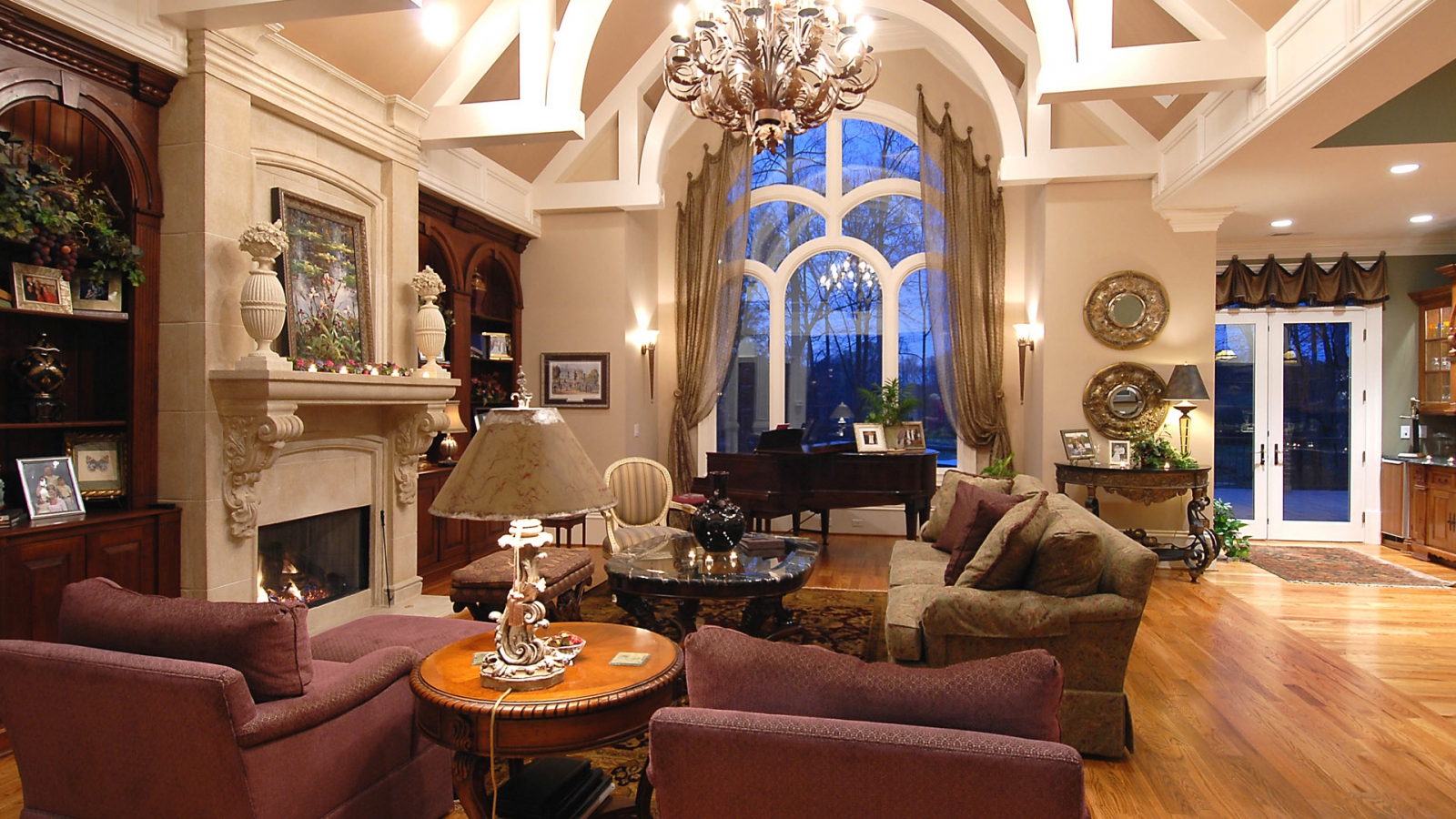 Elegant Man-Made Living Room Design