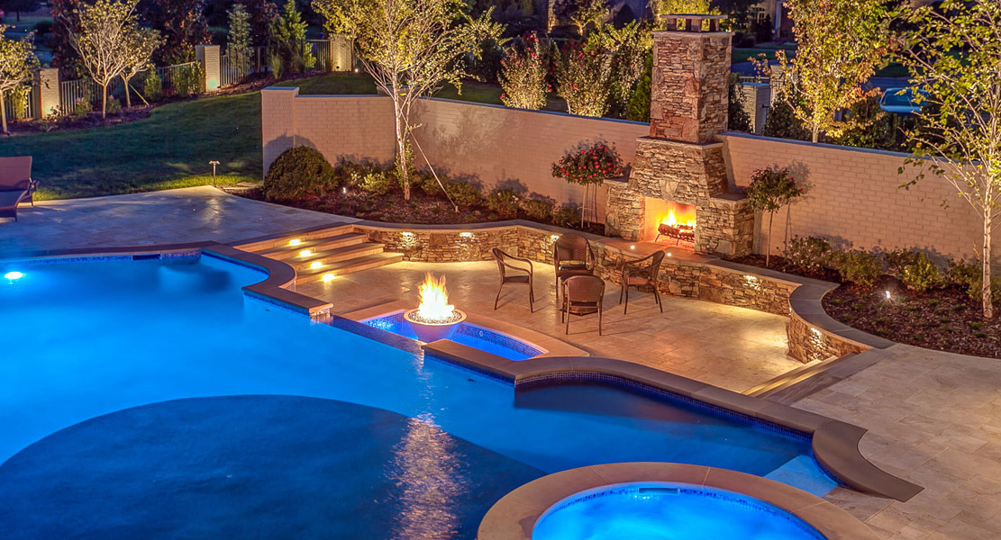 Download Fireplace Man Made Pool Image