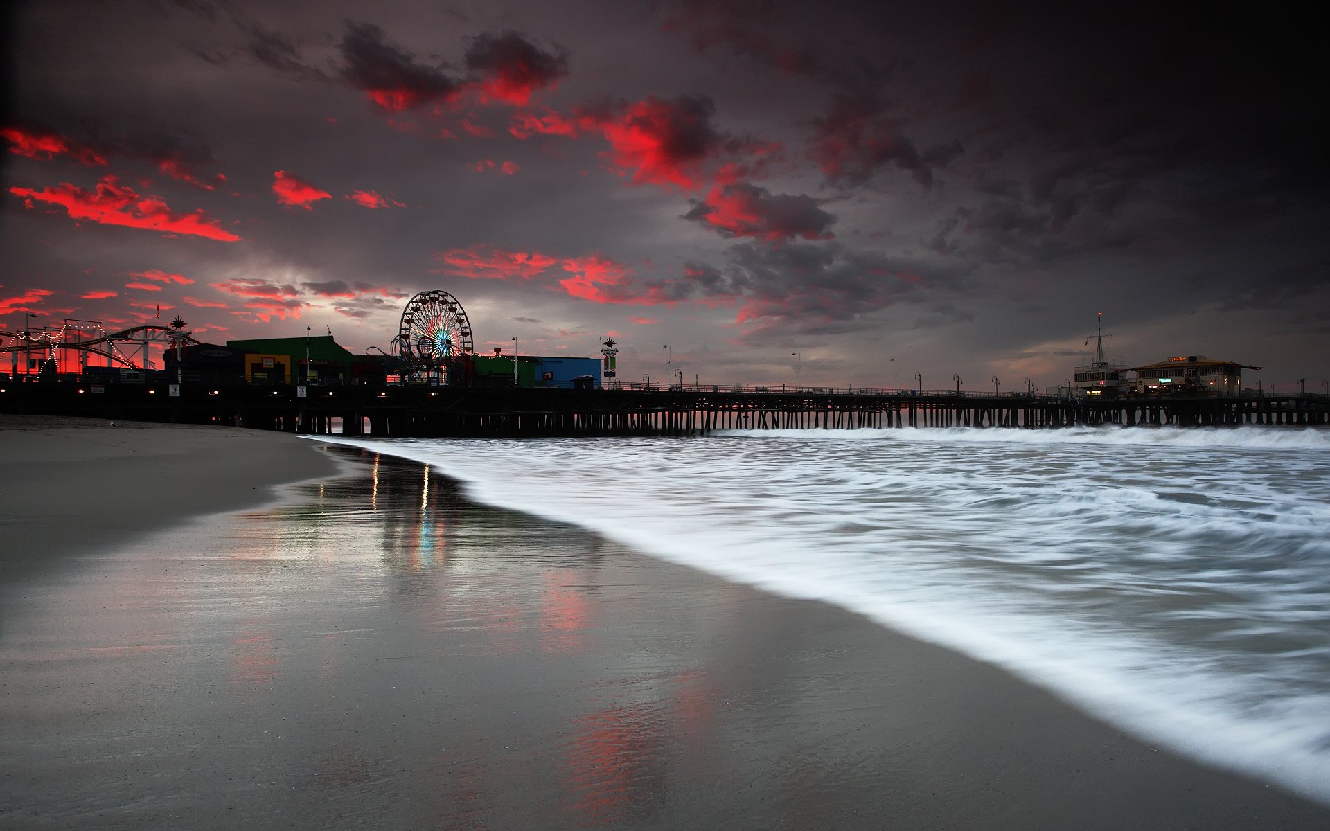Ocean's Edge: The Man-Made Pier at Dusk