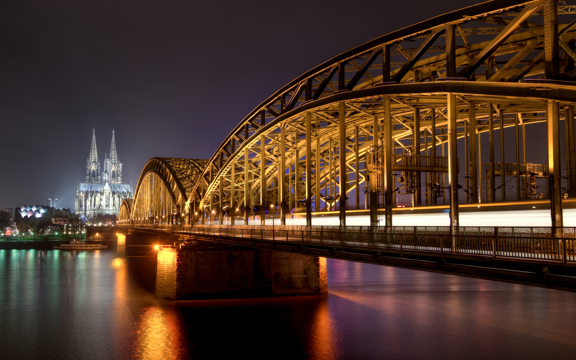 Download Bridge Cologne Cathedral Man Made Hohenzollern Bridge Image