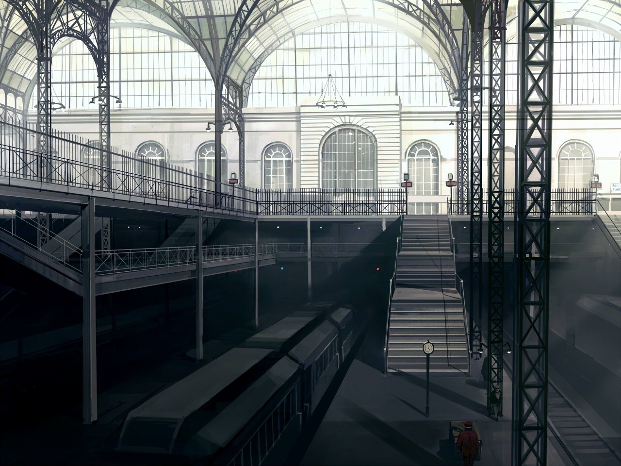 Download Anime Train Station Image