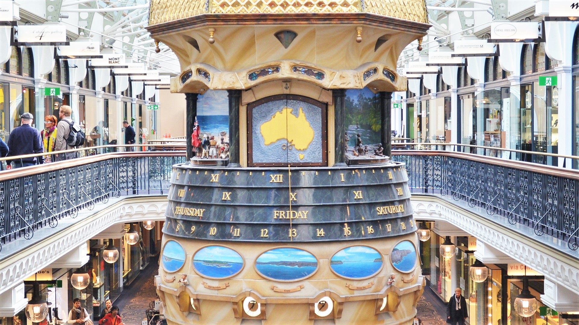 The Great Australian Clock in the QVB Buiding In Sydney, Australia by ...