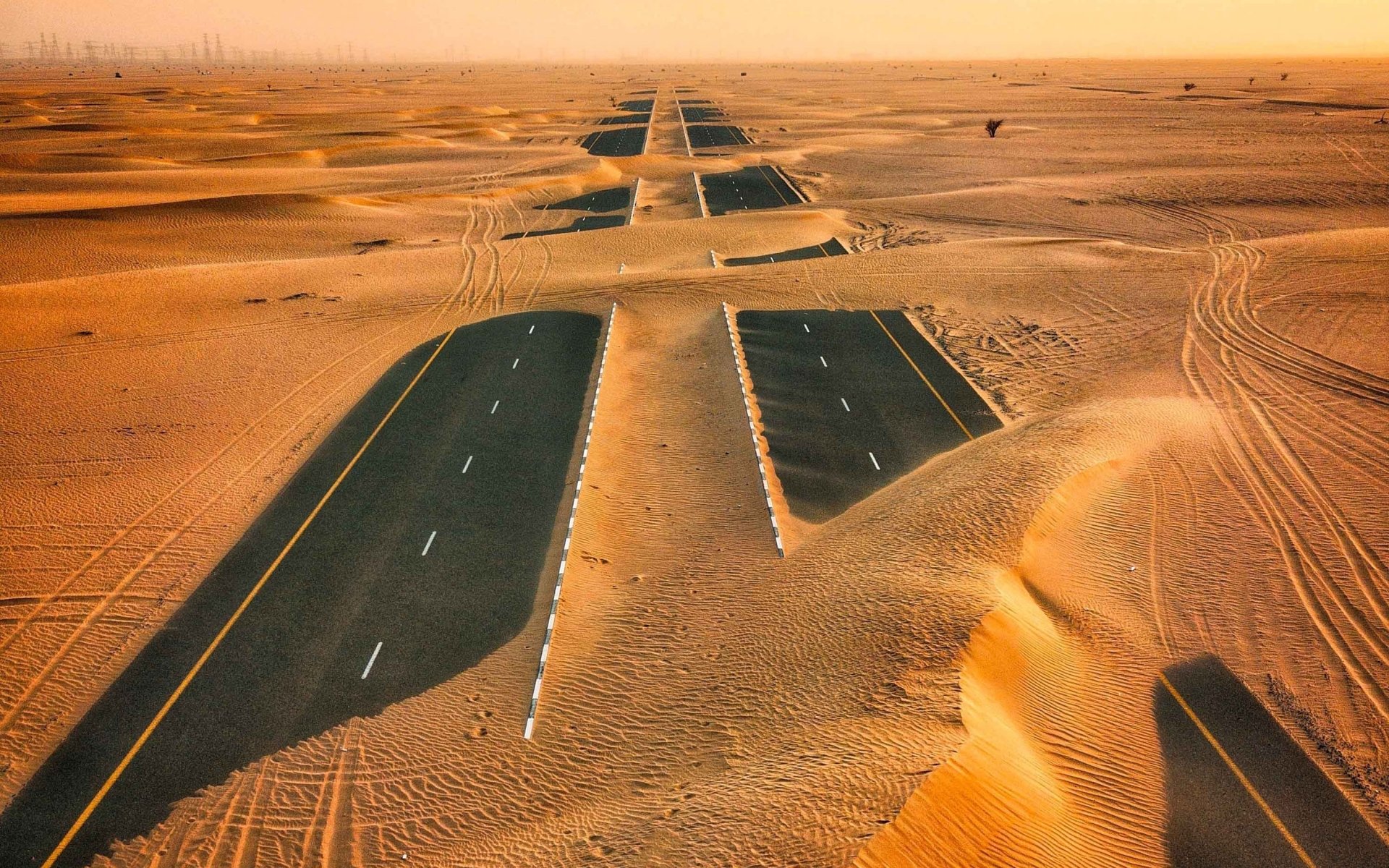 Download Desert Man Made Road Image