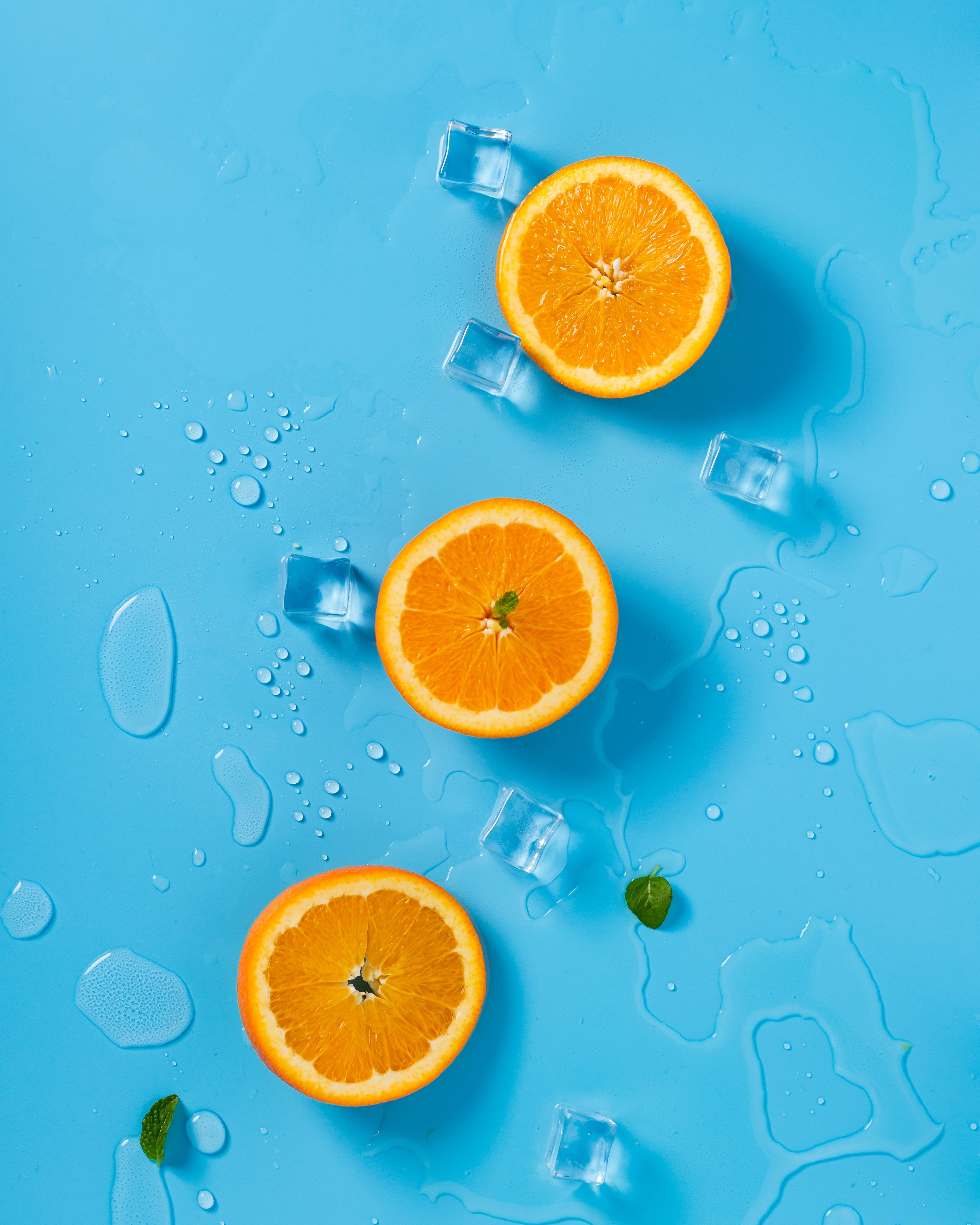 Download Ice Cube Orange (Fruit) Blue Food Orange (Color) Image