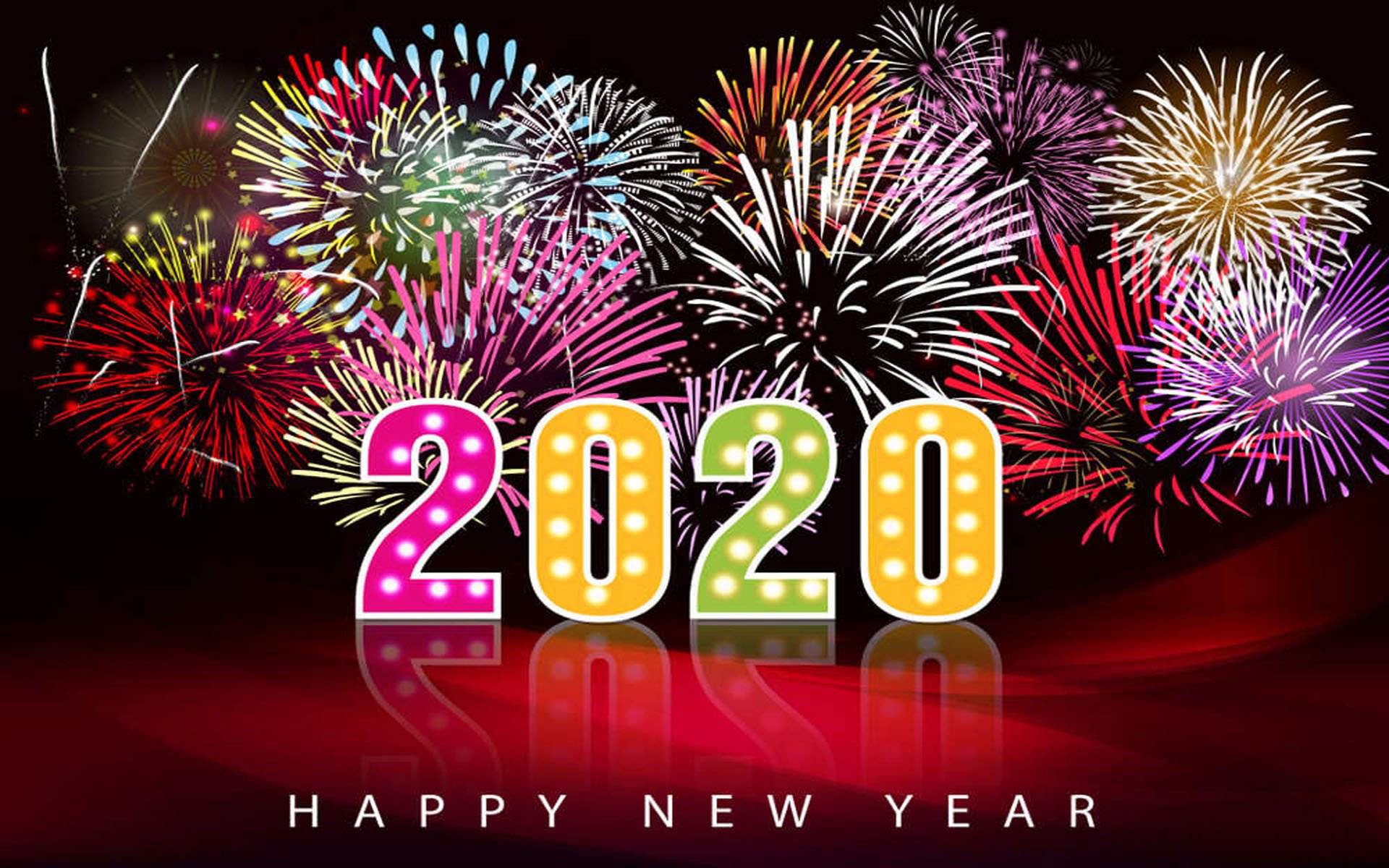 Download Colorful Fireworks New Year Holiday New Year 2020 Image