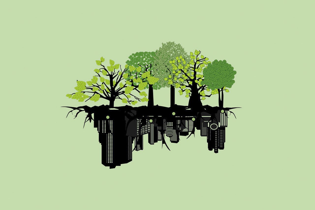 Artistic Harmony: Nature Meets Urban Life