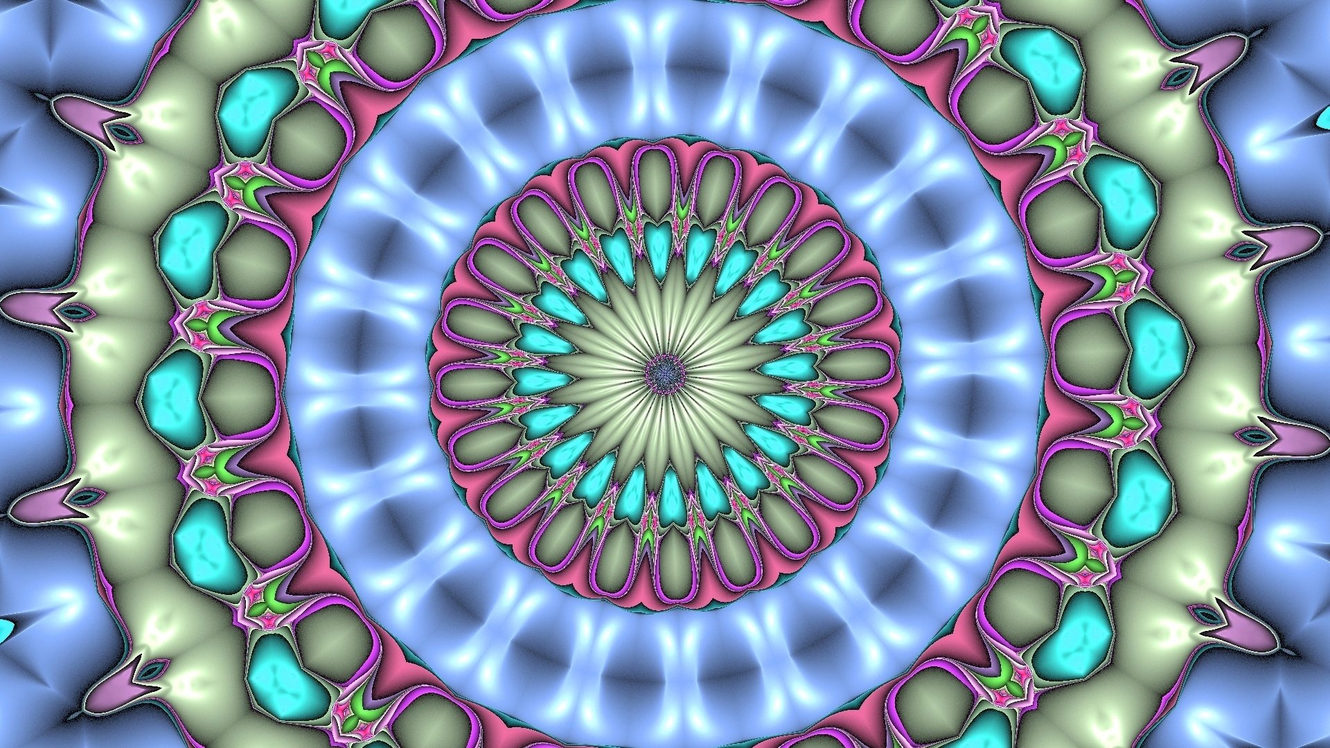 Download Colorful Circle Pattern Abstract Fractal Image