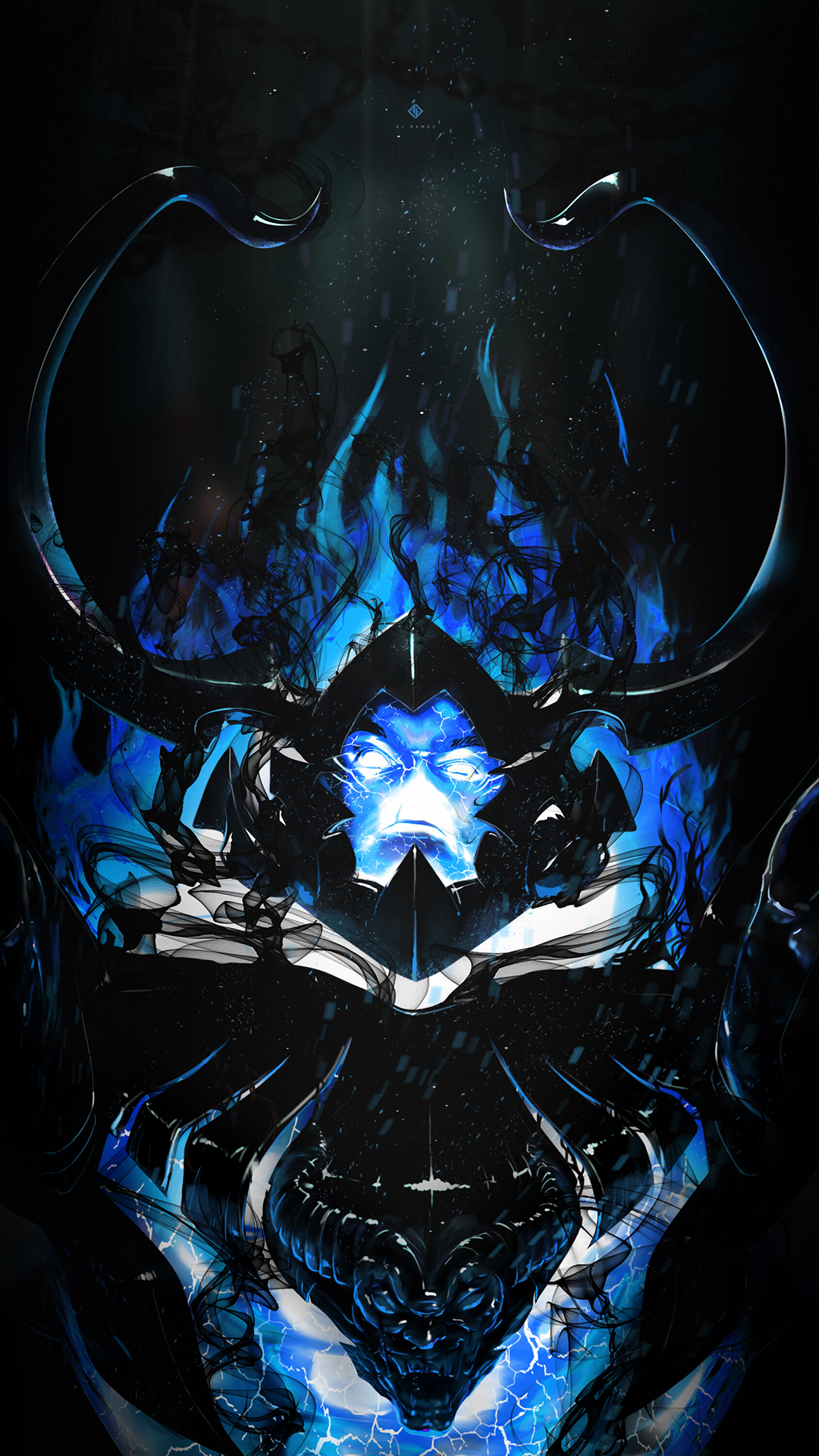 Shadow Monarch: Blue Flame | Solo Leveling — Abyssal Crown | Blue Flame ...