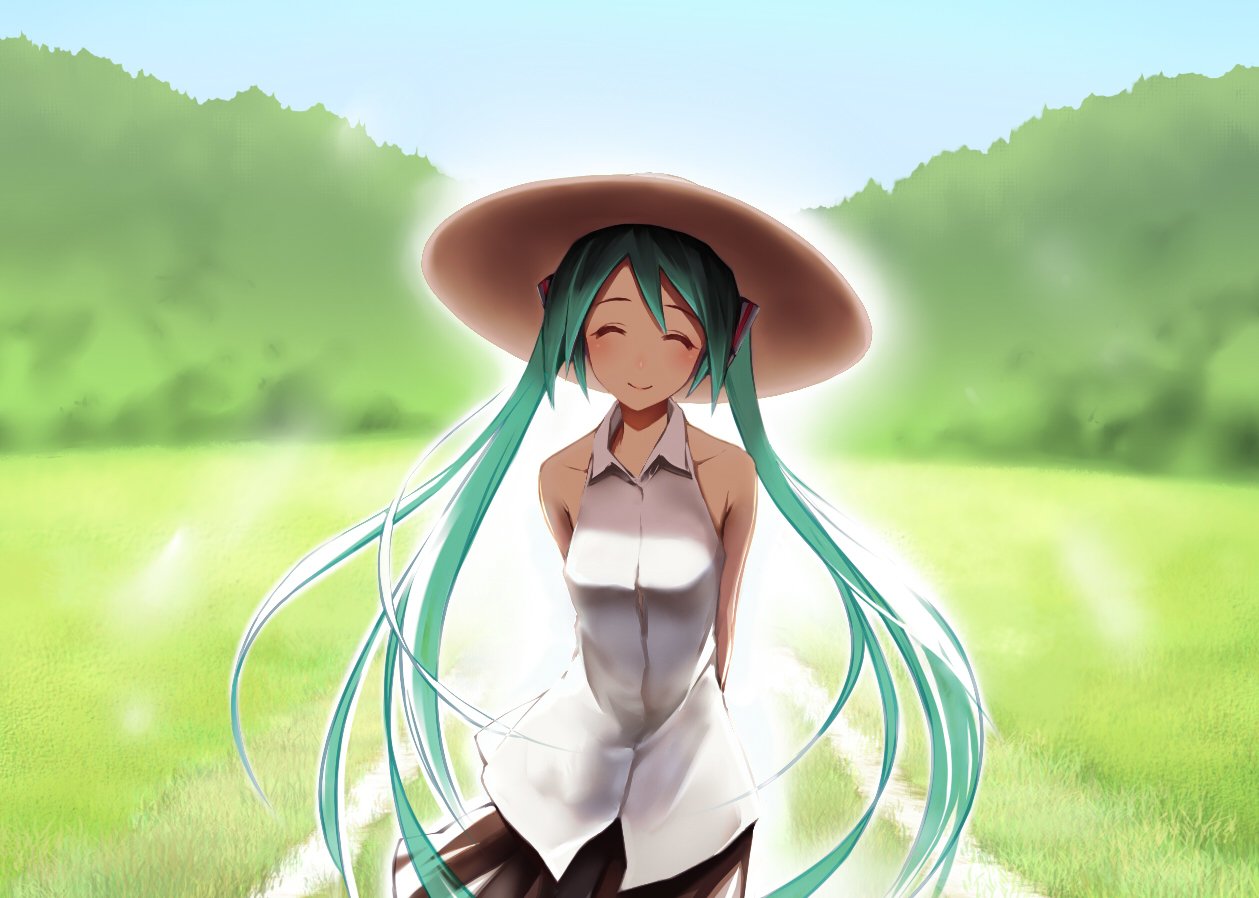 Hatsune Miku’s Bright Summer Smile in a Stylish Sun Hat