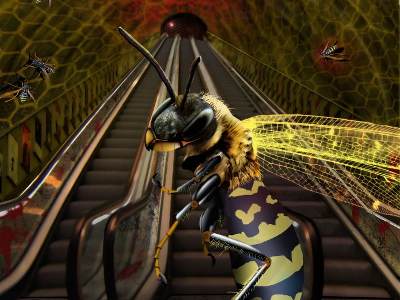 Download Bee Wasp Animal CGI Image