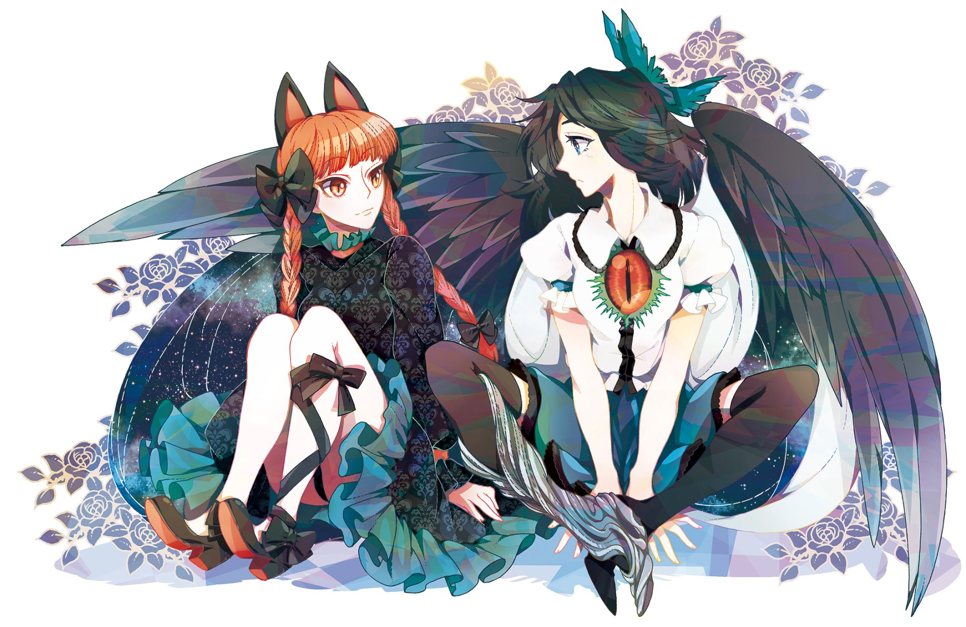 Download Utsuho Reiuji Rin Kaenbyou Anime Touhou Image
