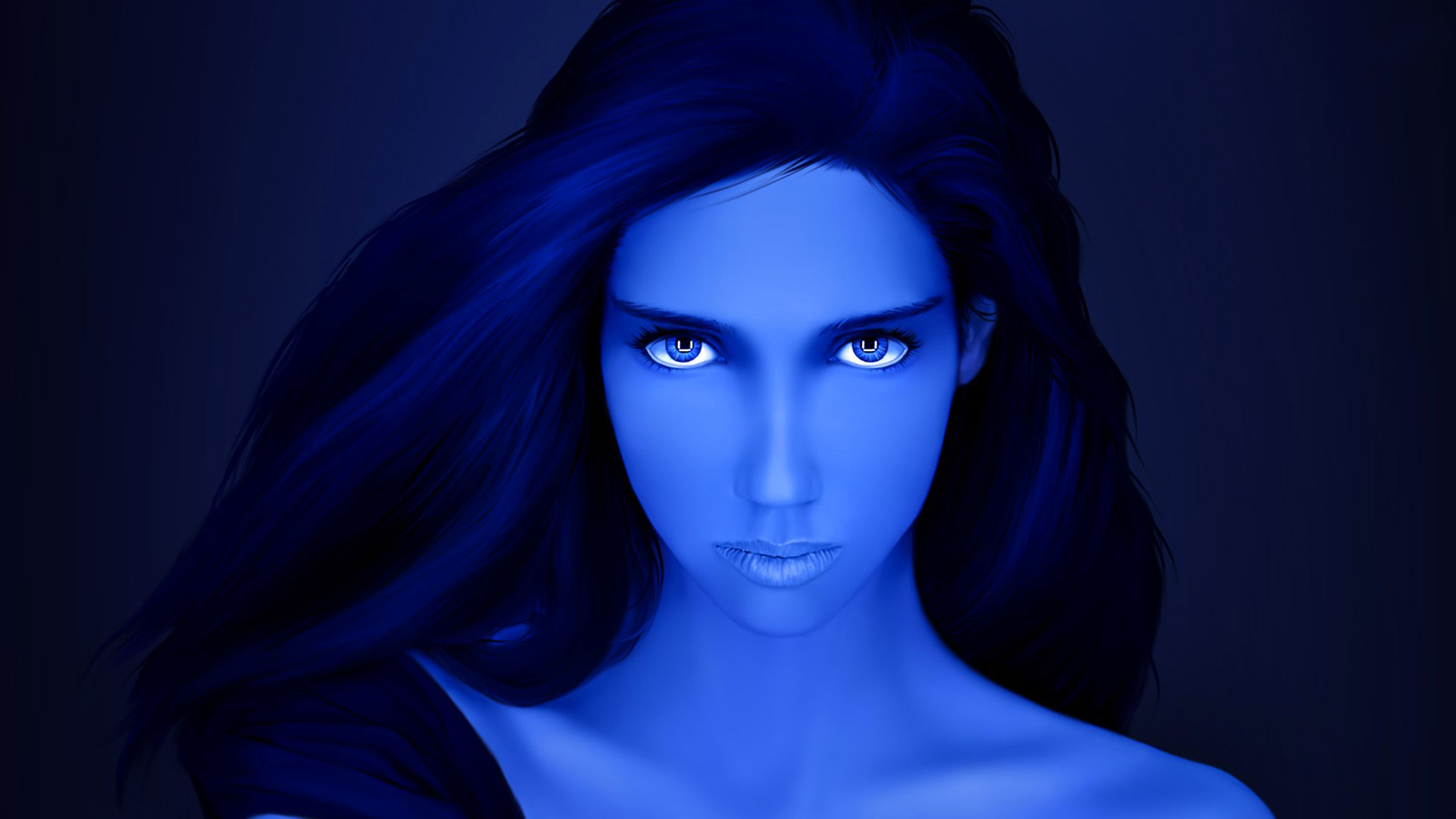 Blue Woman Image - ID: 342056 - Image Abyss
