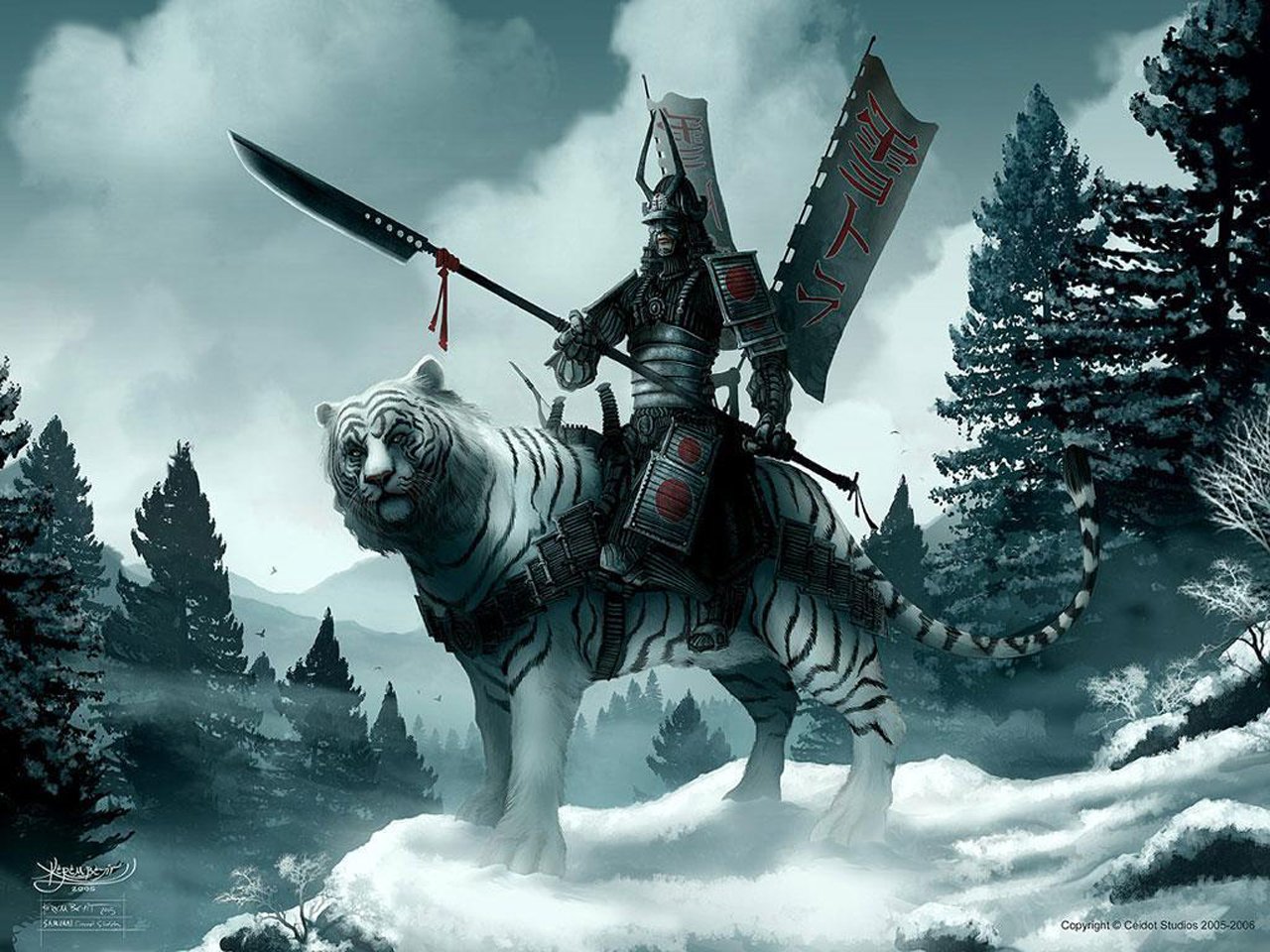 Fierce Fantasy: The Samurai and His White Tiger