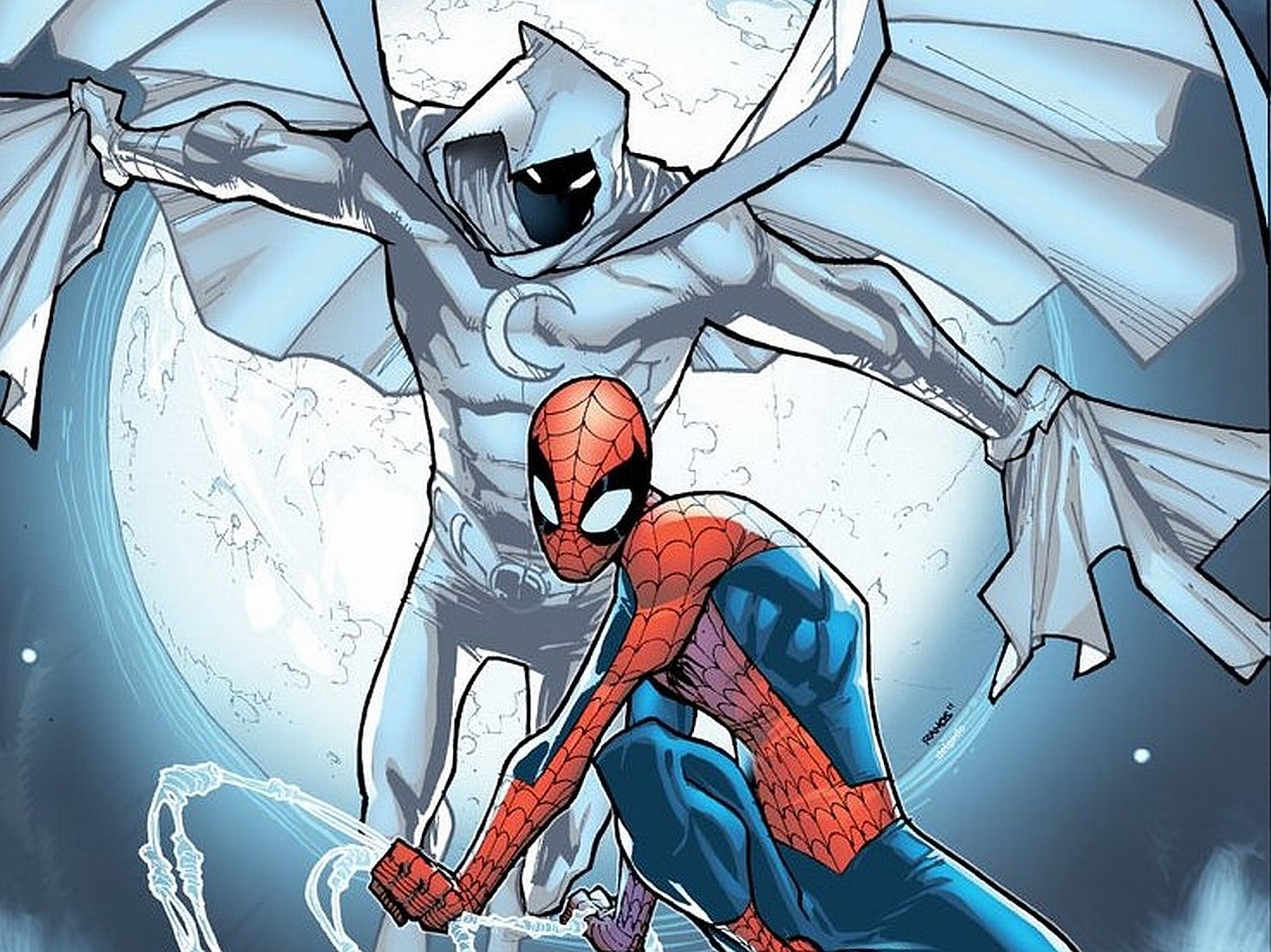Download Spider Man Comic Moon Knight Image