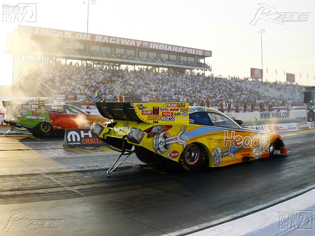 High-Speed Drag Race: Fierce Battle of Dragster Vehicles