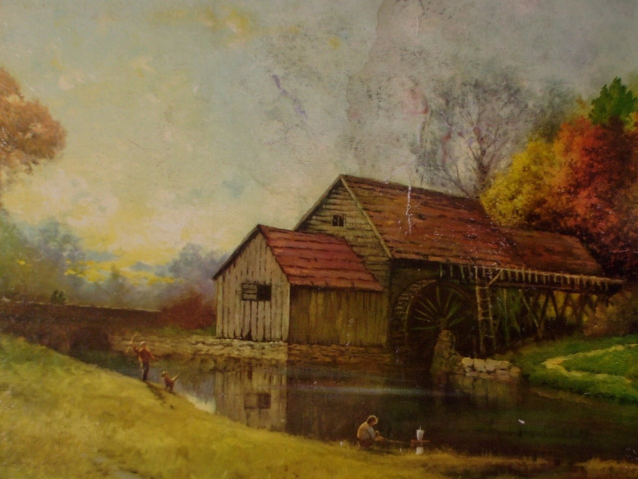 Download Man Made Watermill Image