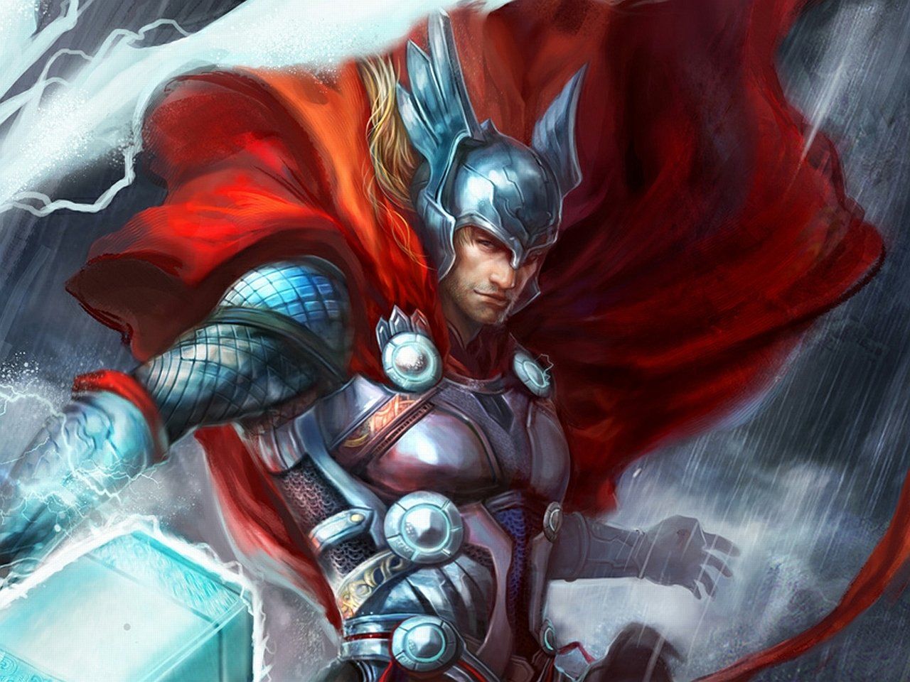 Thor: The Mighty God of Thunder in a Fantasy Realm