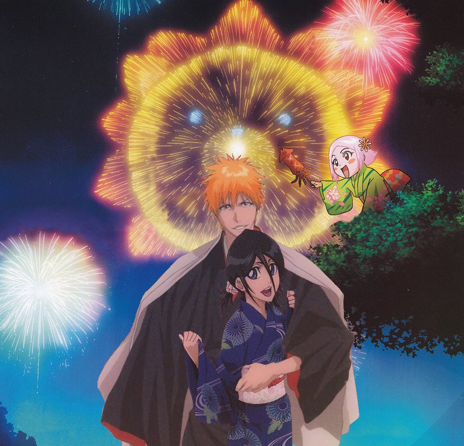 Bleach: Festive Moments Under Fireworks