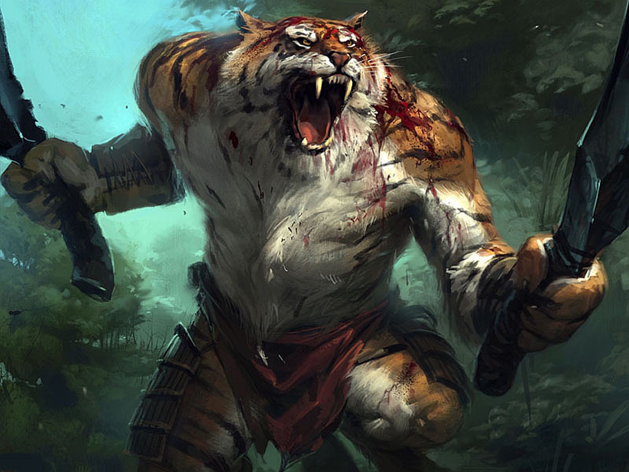Fierce Fantasy Warrior: The Tiger Champion