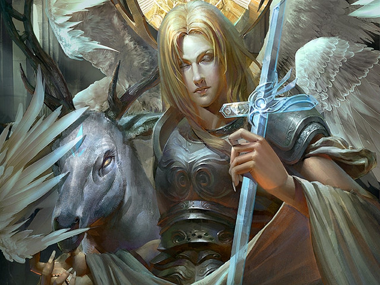 Celestial Guardian: The Angelic Warrior of Fantasy Realms