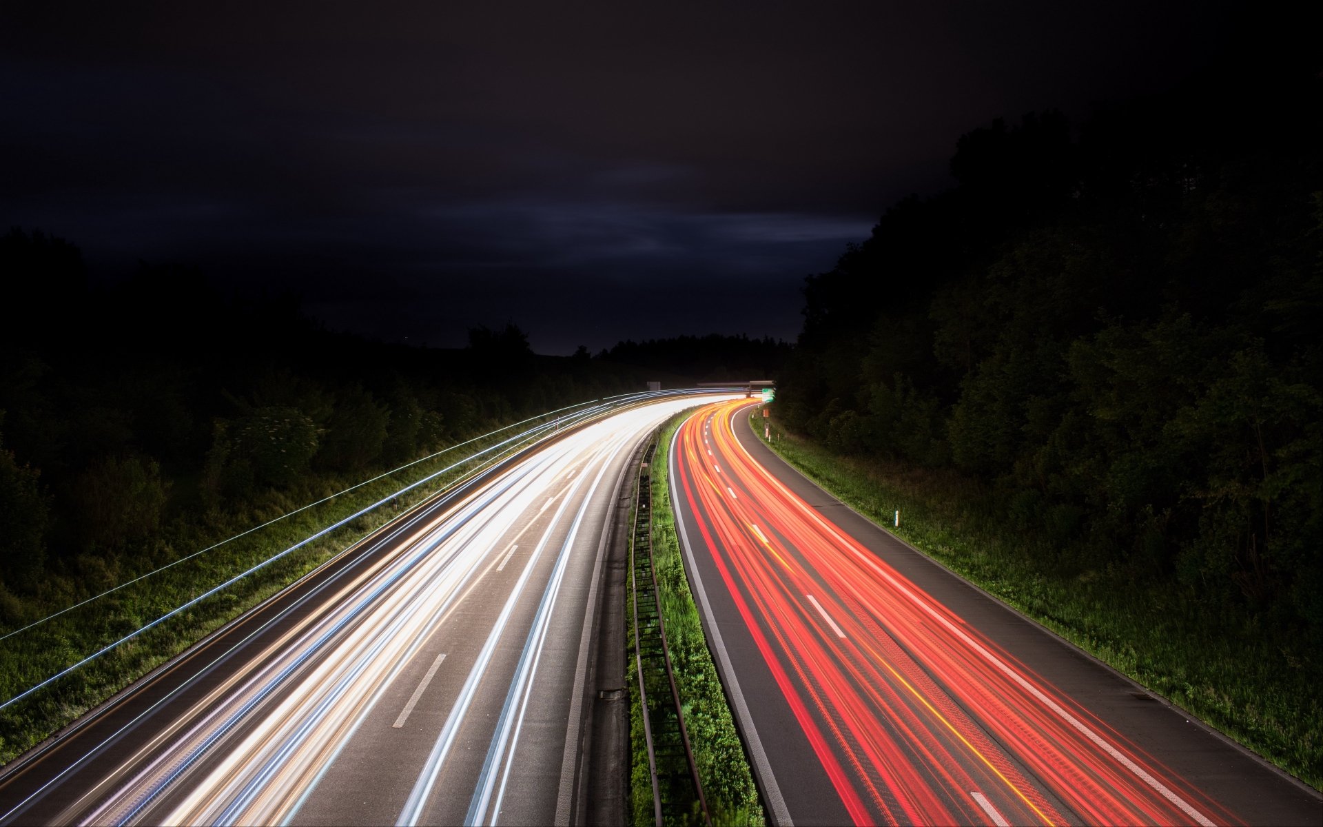 Download Night Road Light Photography Time Lapse Image