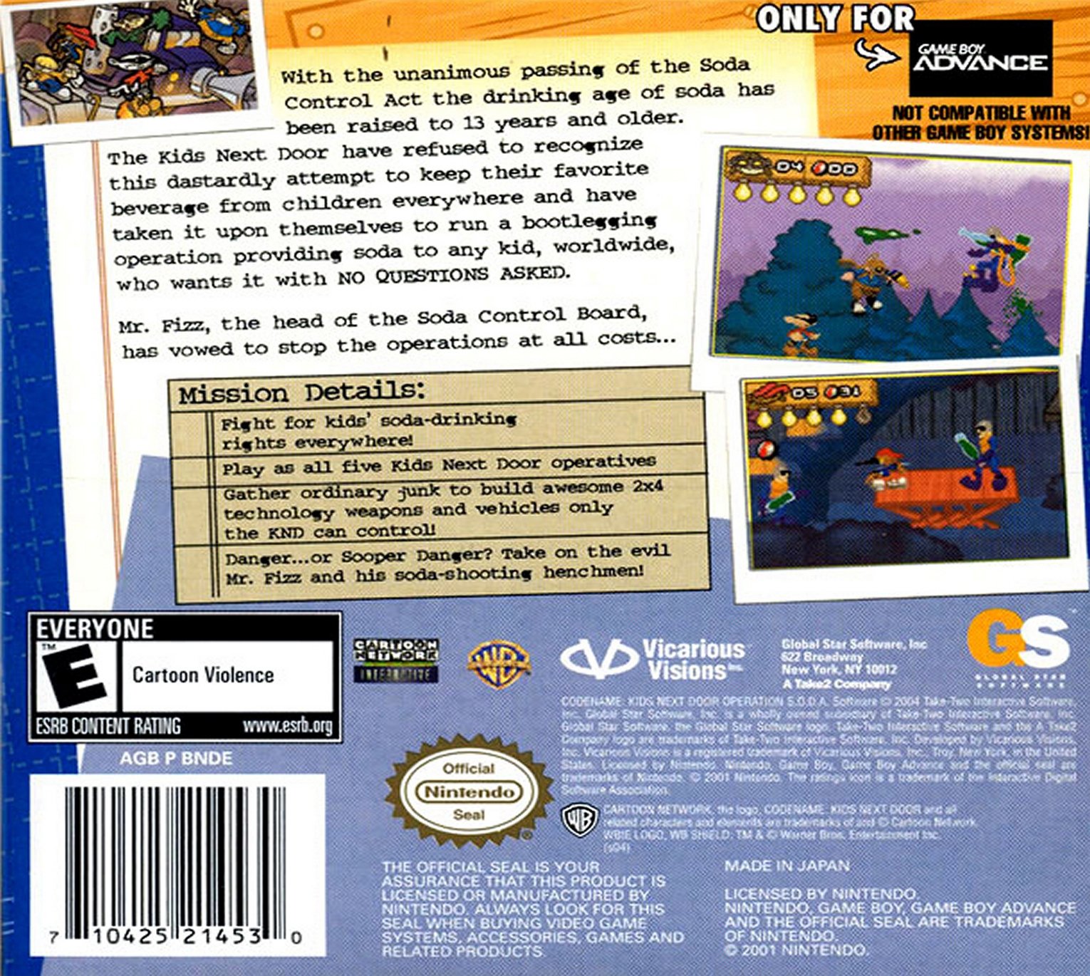 Codename: Kids Next Door - Operation S.O.D.A. Video Game Box Art - ID ...