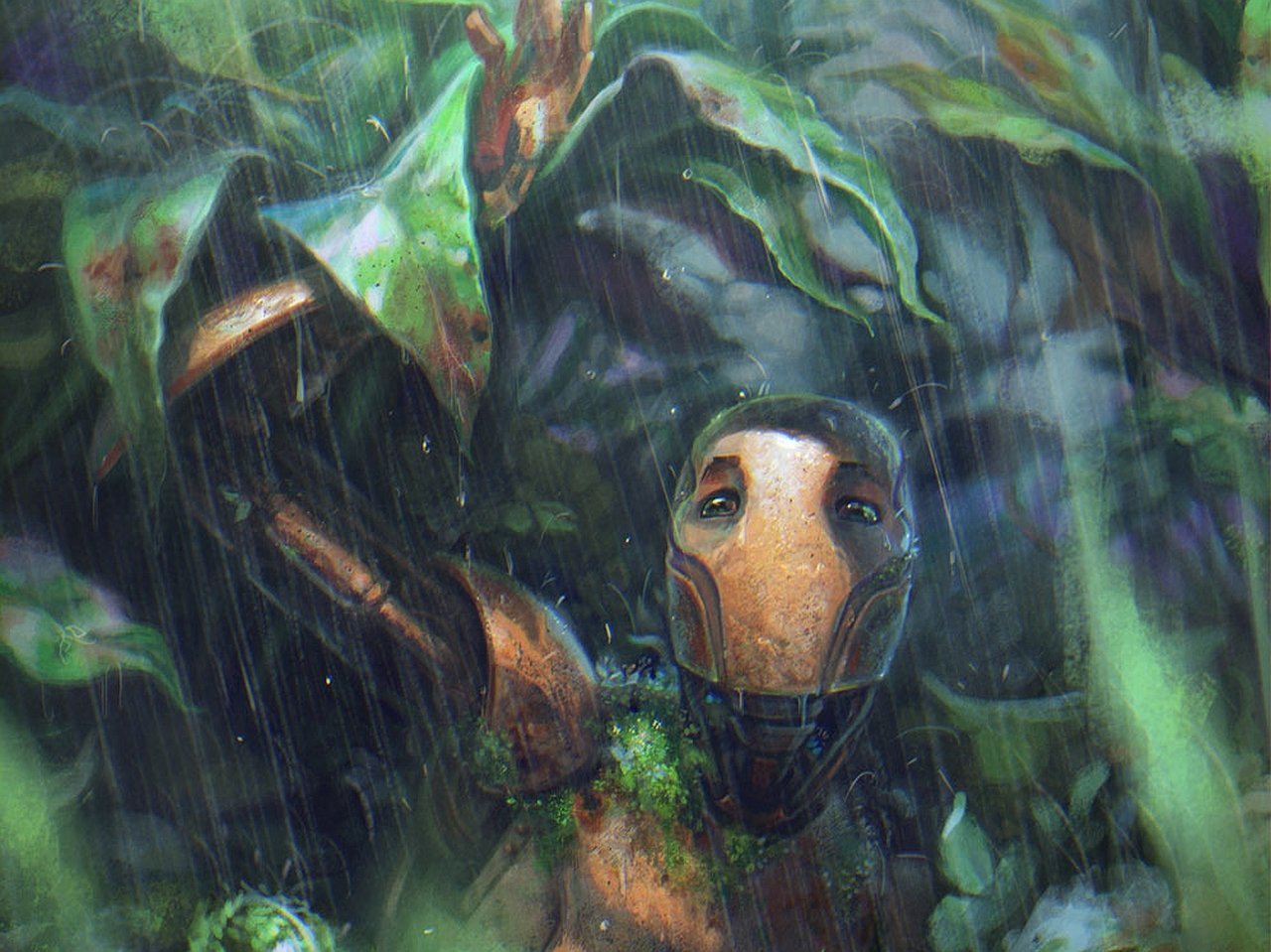Rainfall Sentinel: The Sci-Fi Robot in the Jungle