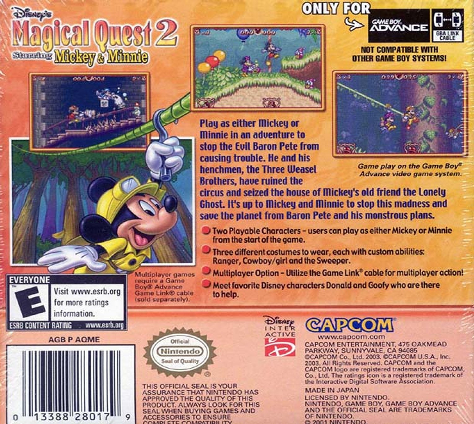 Disney's Magical Quest 2 Starring Mickey & Minnie Video Game Box Art ...