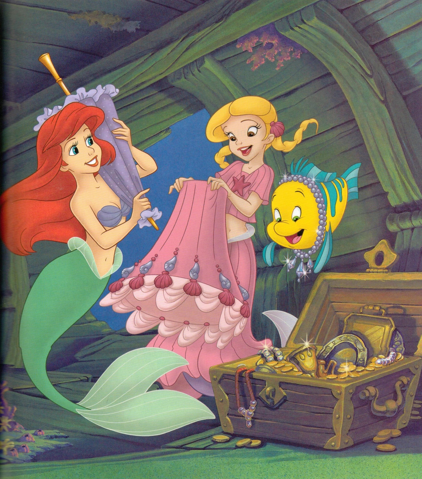 Download Blonde Red Hair Smile Flounder (The Little Mermaid) The Little ...