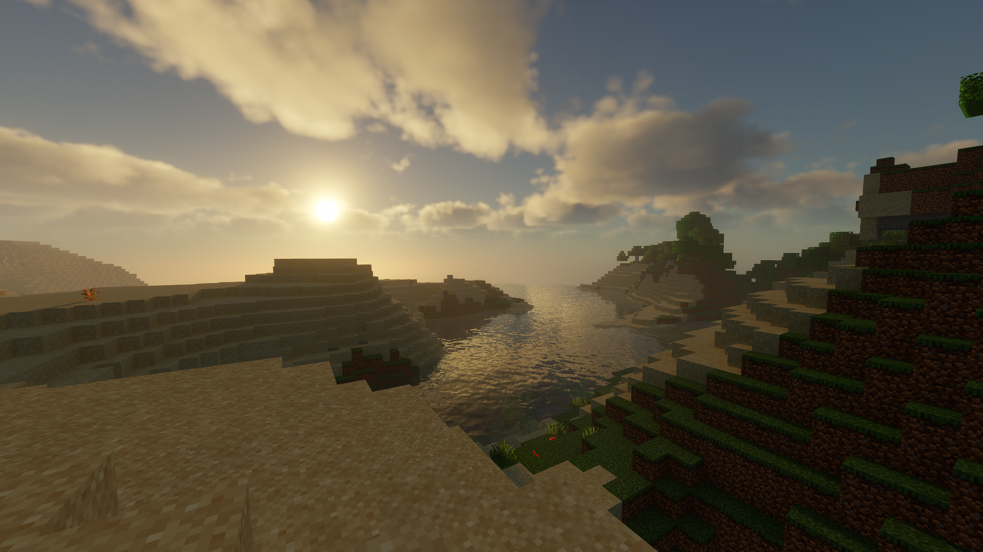 Download Sunset Desert Sun Video Game Minecraft Image by MadReyy