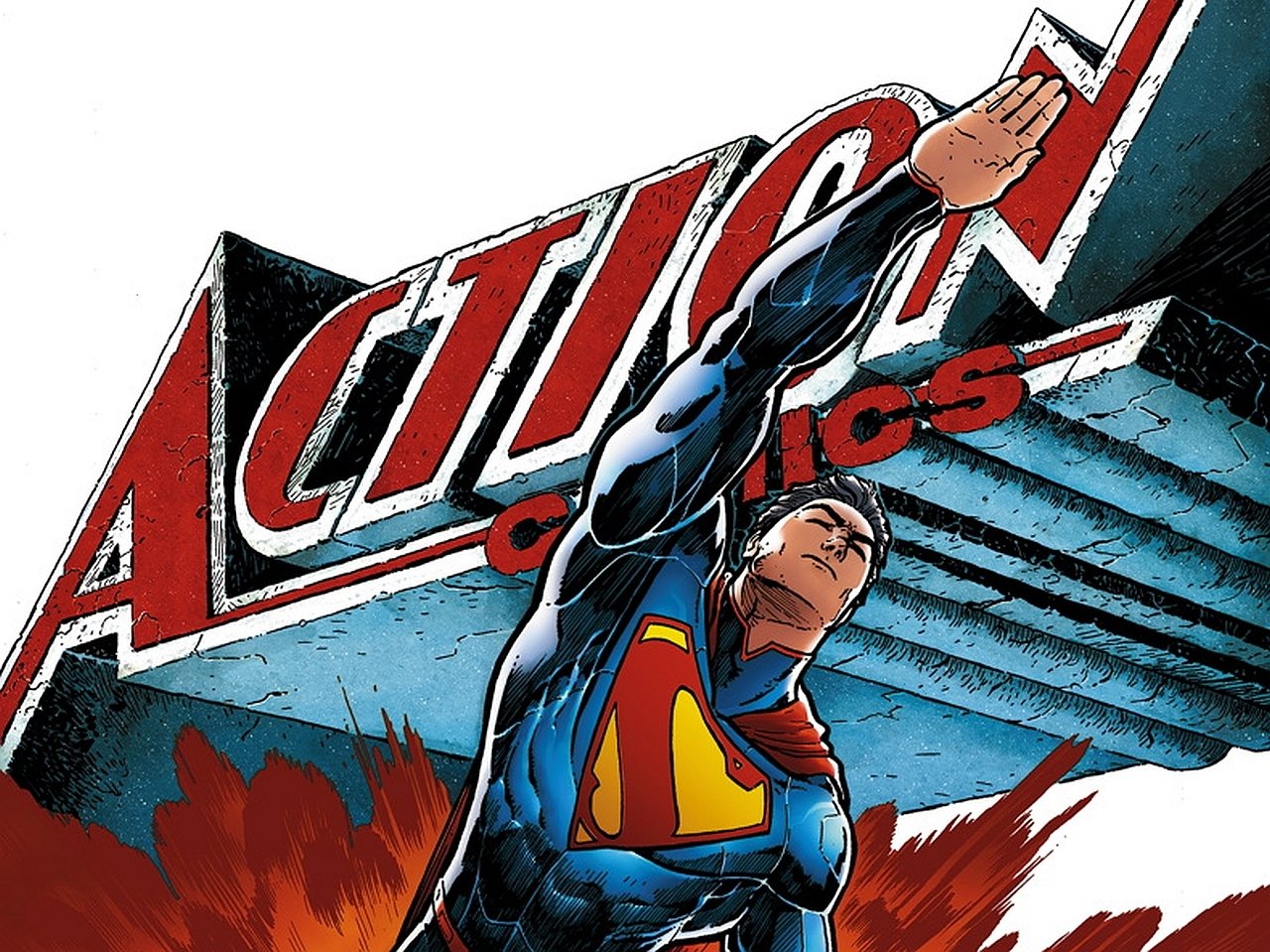 Superman Soars: Iconic DC Comics Action in Motion