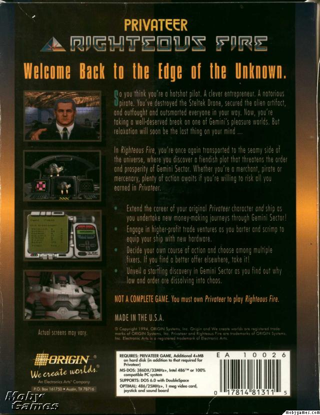 Download Video Game Wing Commander Privateer: Righteous Fire Image