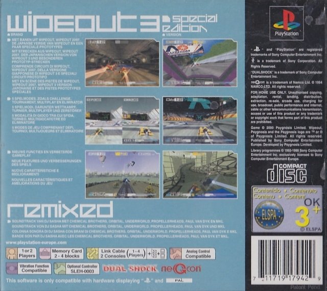 Wipeout 3 Special Edition Video Game Box Art - ID: 39239 - Image Abyss