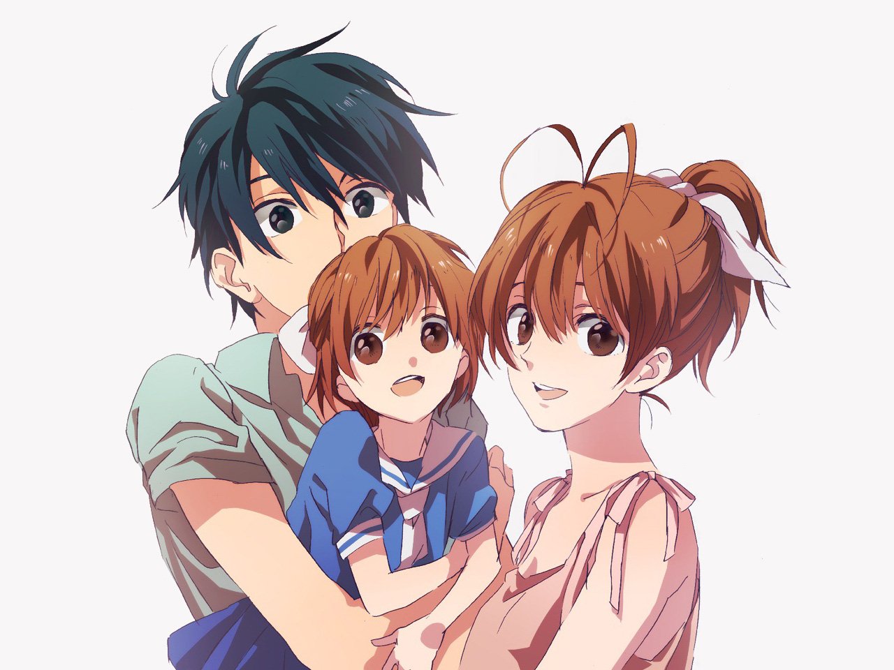 Download Nagisa Furukawa Tomoya Okazaki Ushio Okazaki Anime Clannad Image