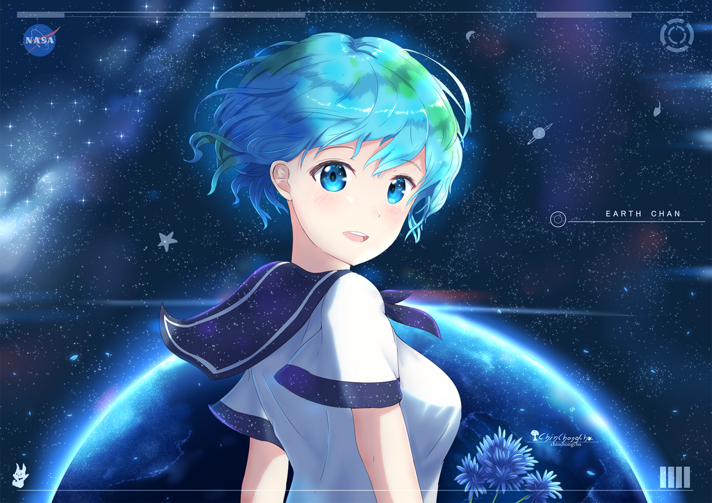 Download Anime Earth-Chan Image