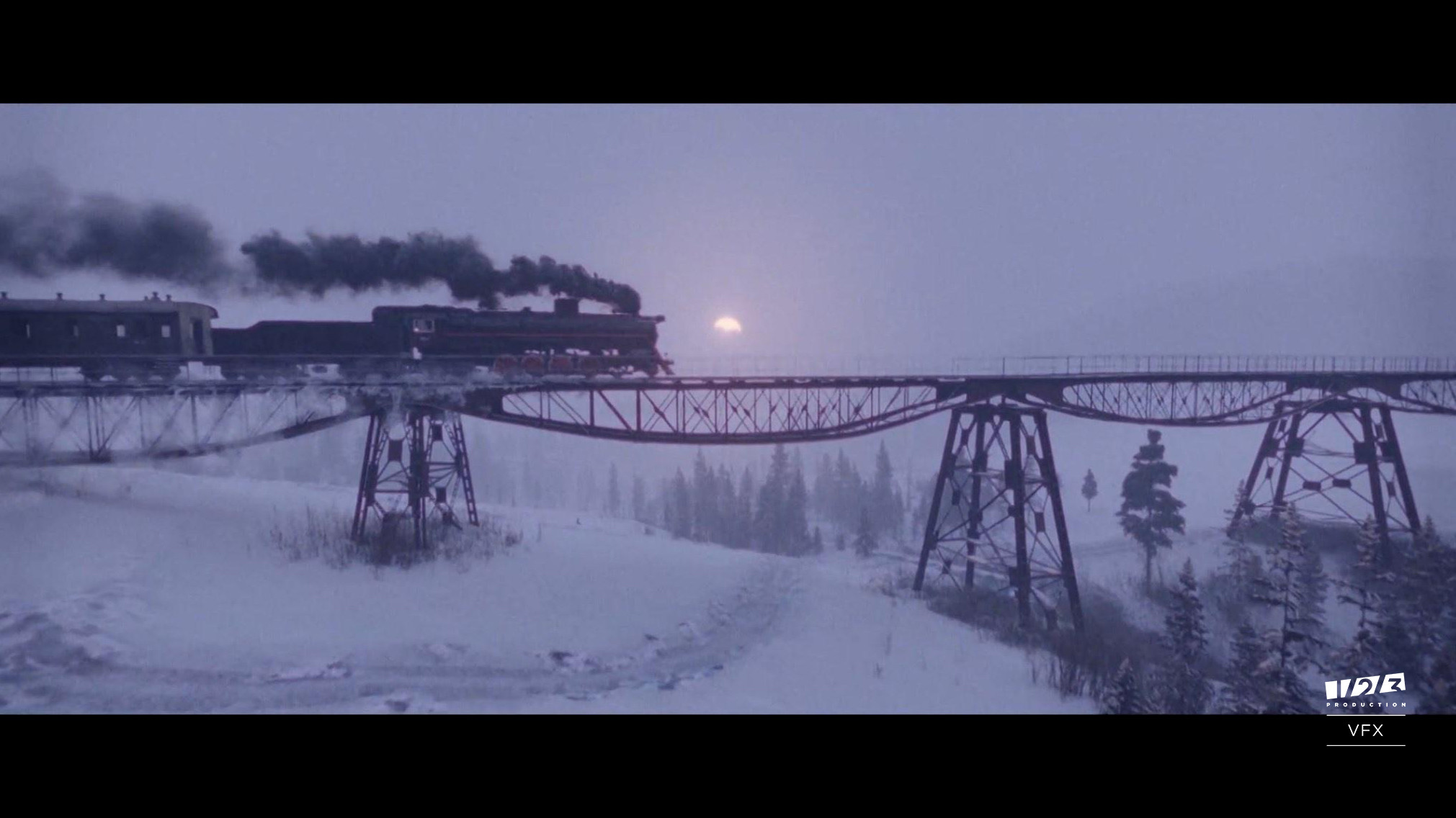 Download Bridge Winter Vehicle Train Image