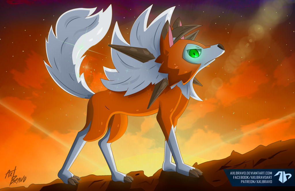 Download Green Eyes Lycanroc (Pokemon) Anime Pokemon Image