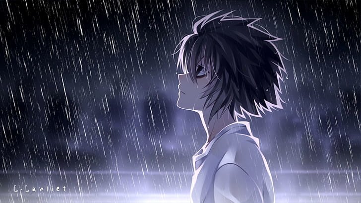 Download Rain L (Death Note) Anime Death Note Rain Anime Image