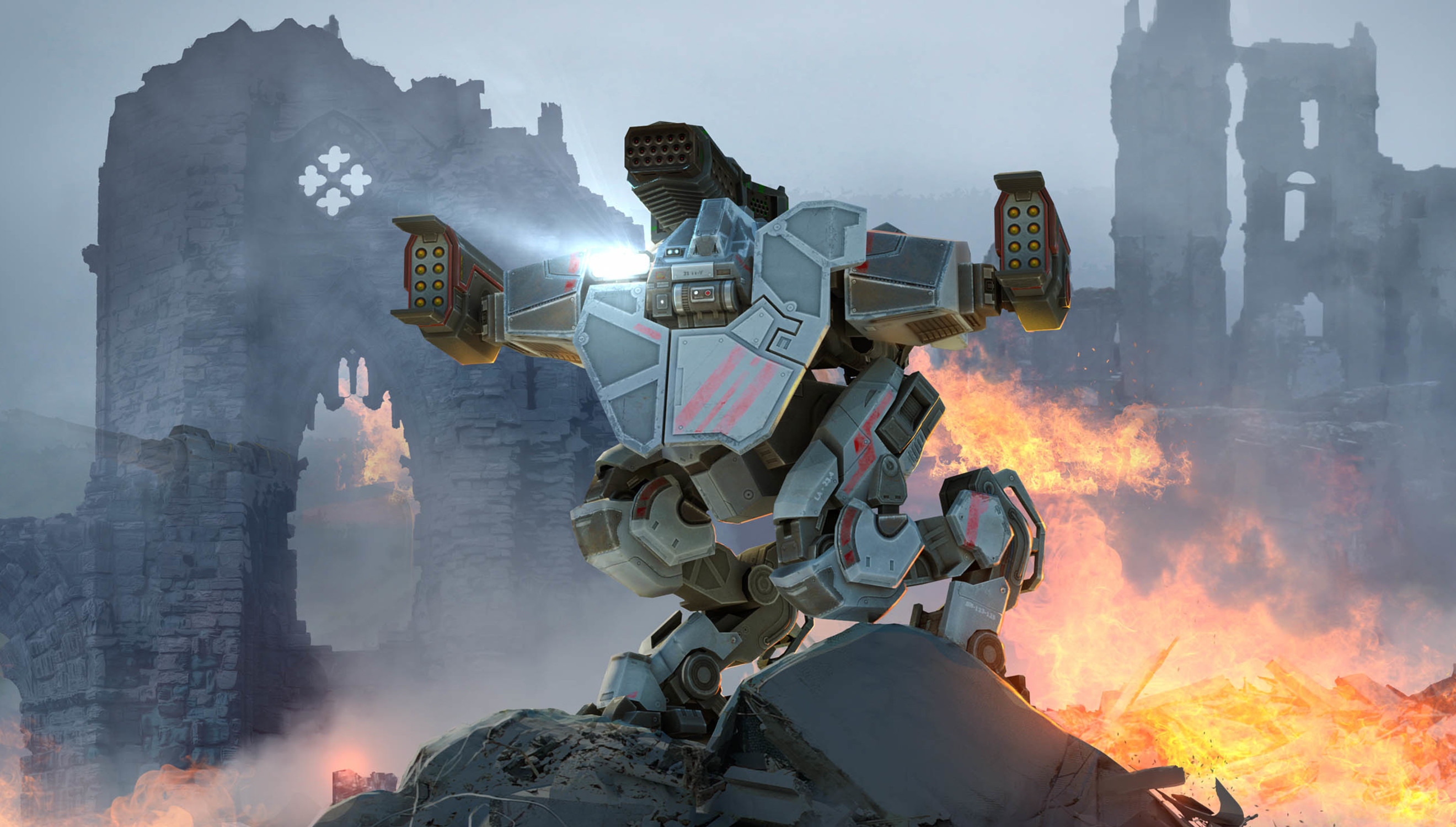 Download Video Game War Robots Mech Destruction Ruin Image