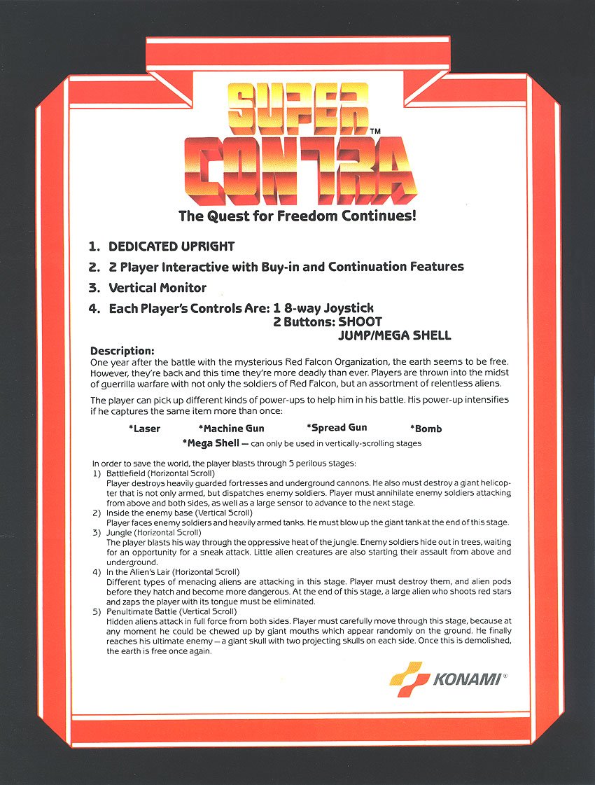 Super Contra Video Game Box Art - ID: 41338 - Image Abyss